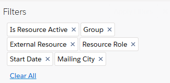 Filters Panel Overview - Professional Services Automation