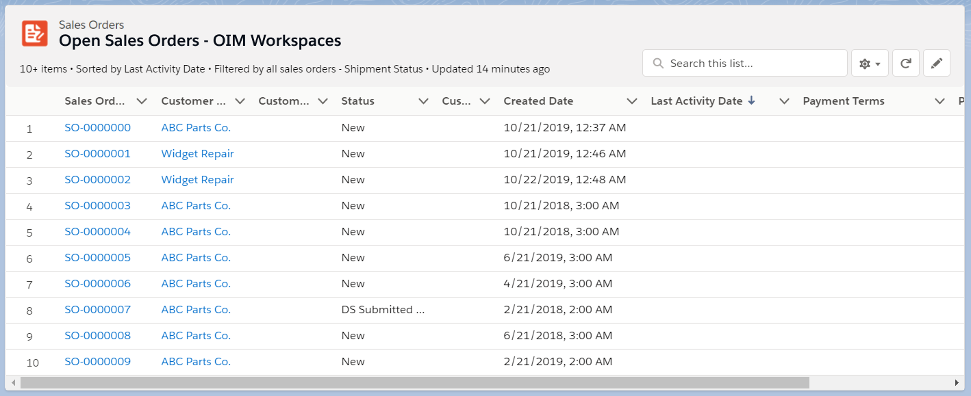 Order Fulfillment Workspace