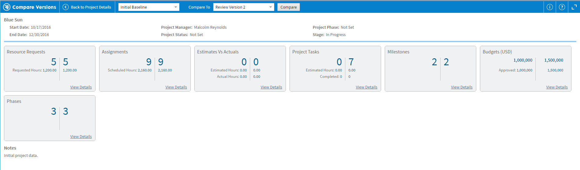 Project Versioning and Baselines